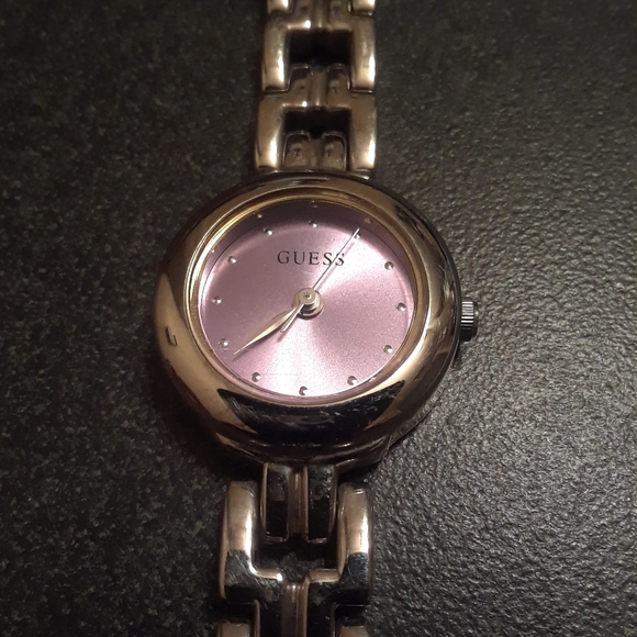 Vintage | Accessories | Vtg Guess Silver Watch | Poshmark